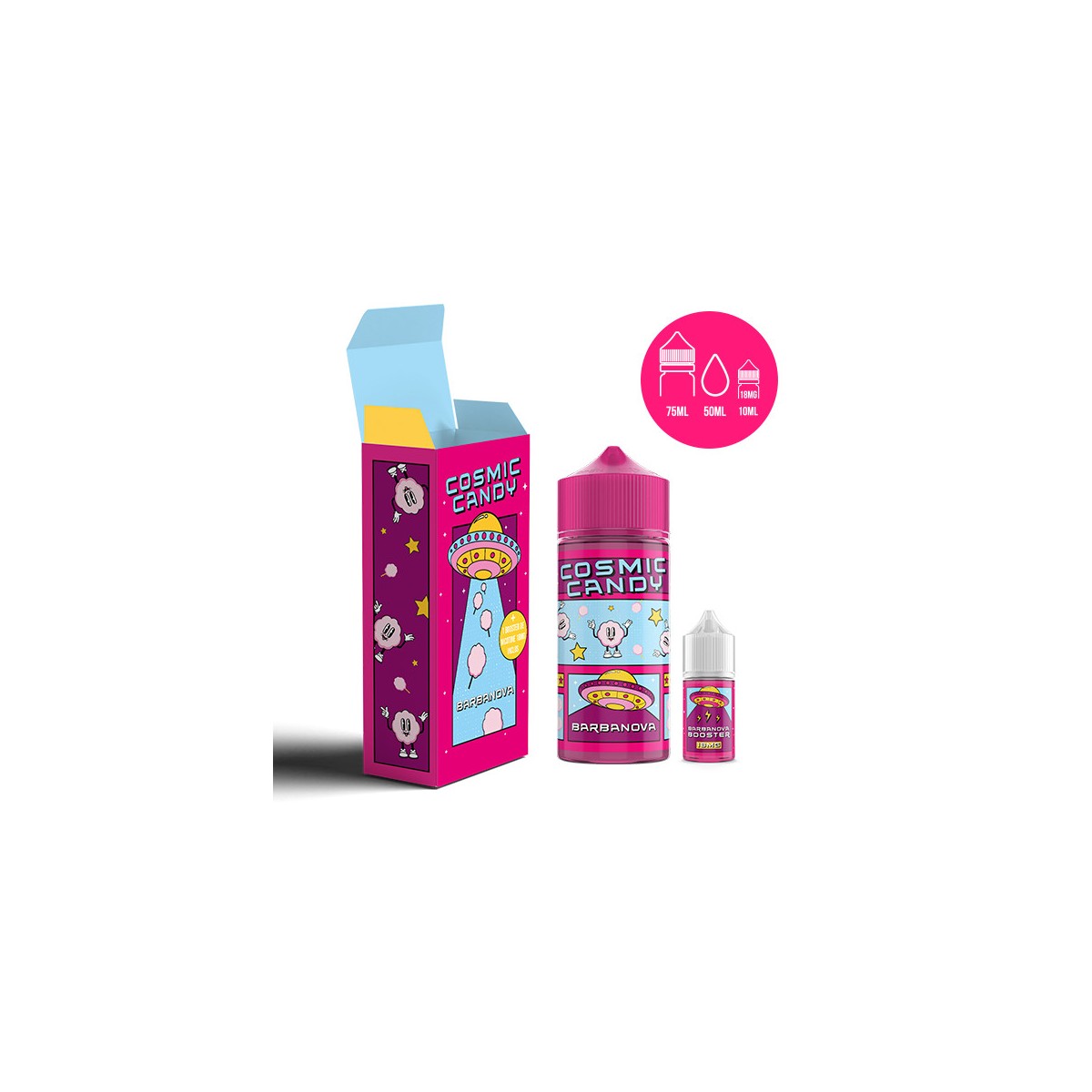 Pack Barbanova 50ml + Booster - Cosmic Candy - Secrets Lab' - Vape Smoker